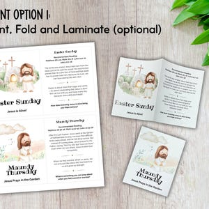 Holy Week Study Cards for Kids and Teens, Easter Week Countdown Perfect ...