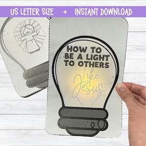 Bible Lesson Craft for Halloween, Shine-a-light Like Jesus Craft ...