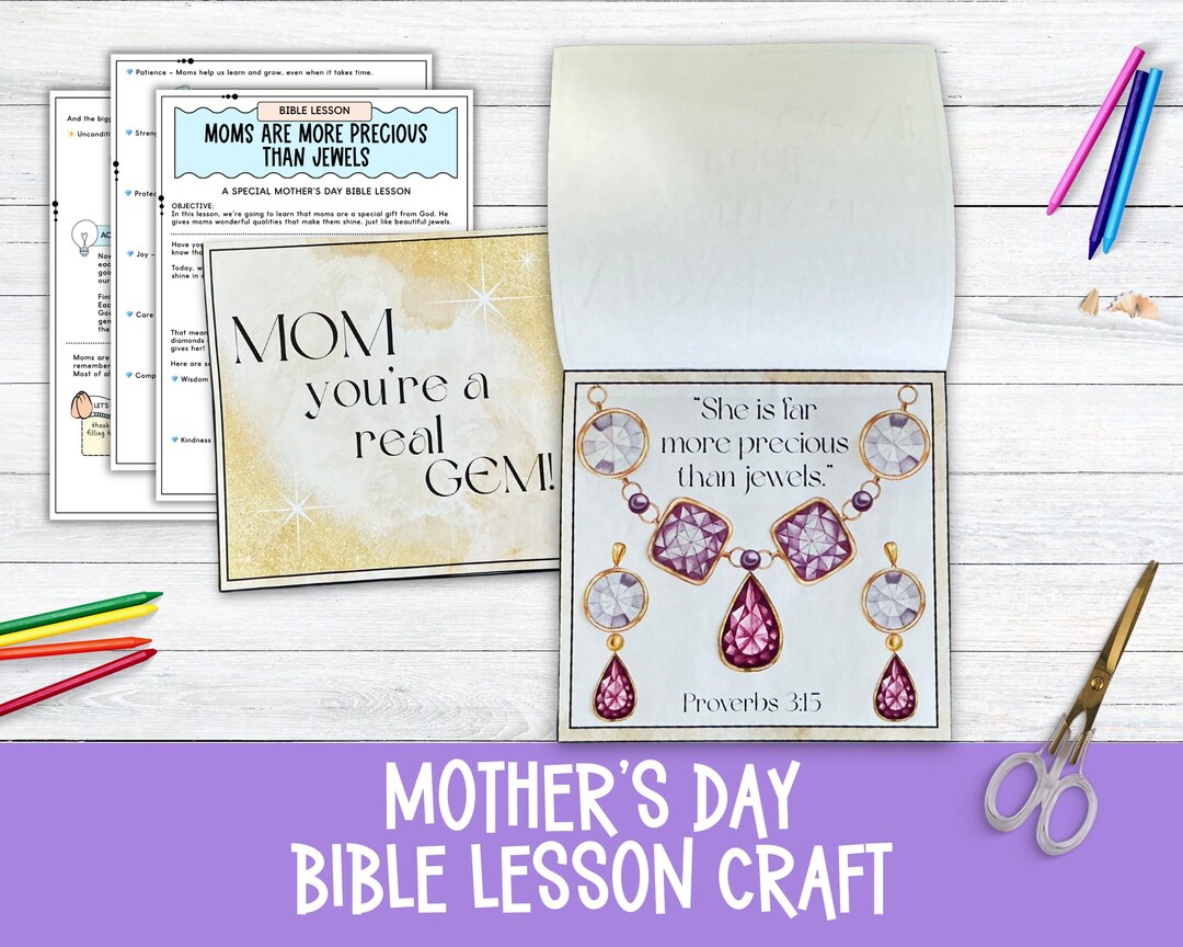 Mothers Day Bible Lesson Craft, Build a Jewelry Craft Activity for ...