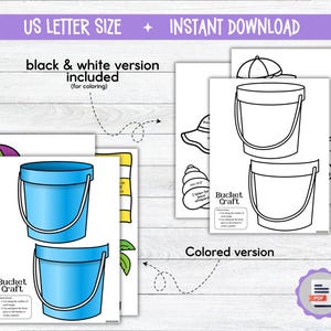 Beach-themed Bible Lesson Craft for Summer, Build a Bucket Activity for ...