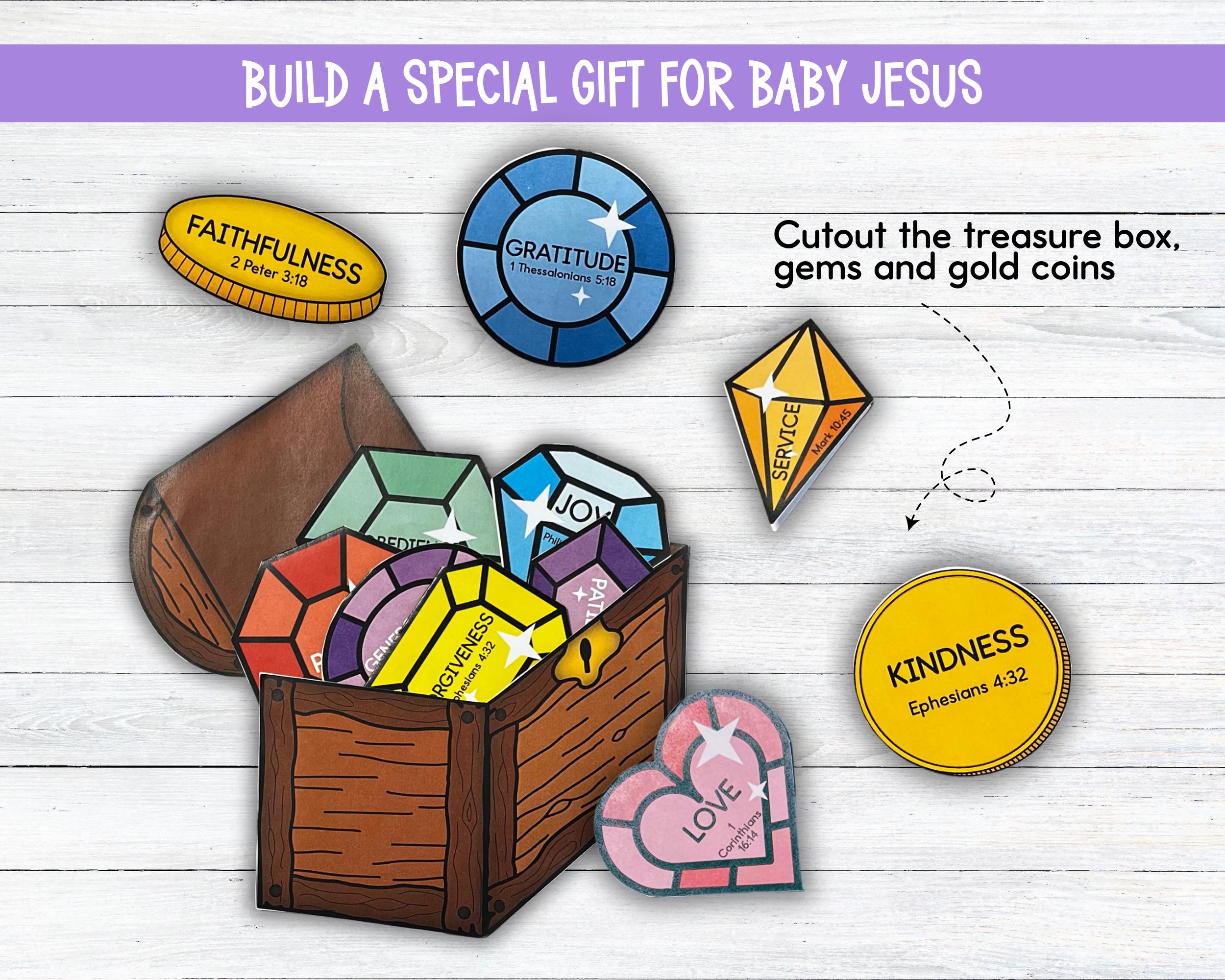 Christmas Bible Lesson Craft, My Gift to Baby Jesus Craft, the Nativity ...