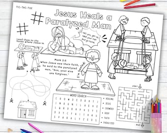 Jesus Heals a Paralyzed Man, Jesus Miracles Crafts, Sunday School ...