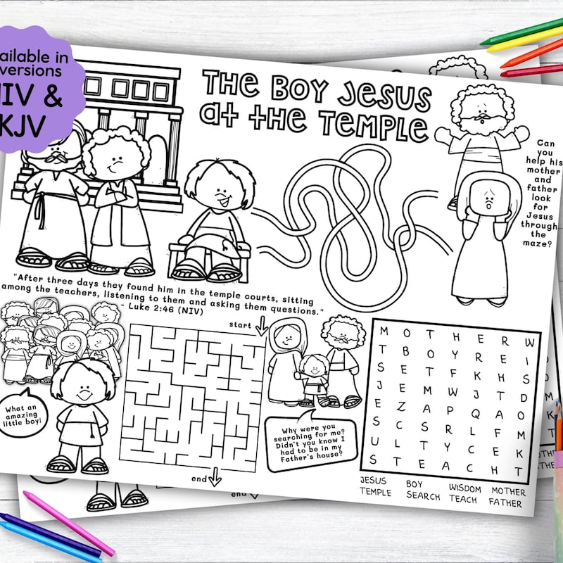 Jesus in the Temple Crafts - Etsy