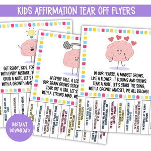 Growth Mindset Tear-off Flyers, Take What You Need Flyer, Teacher ...