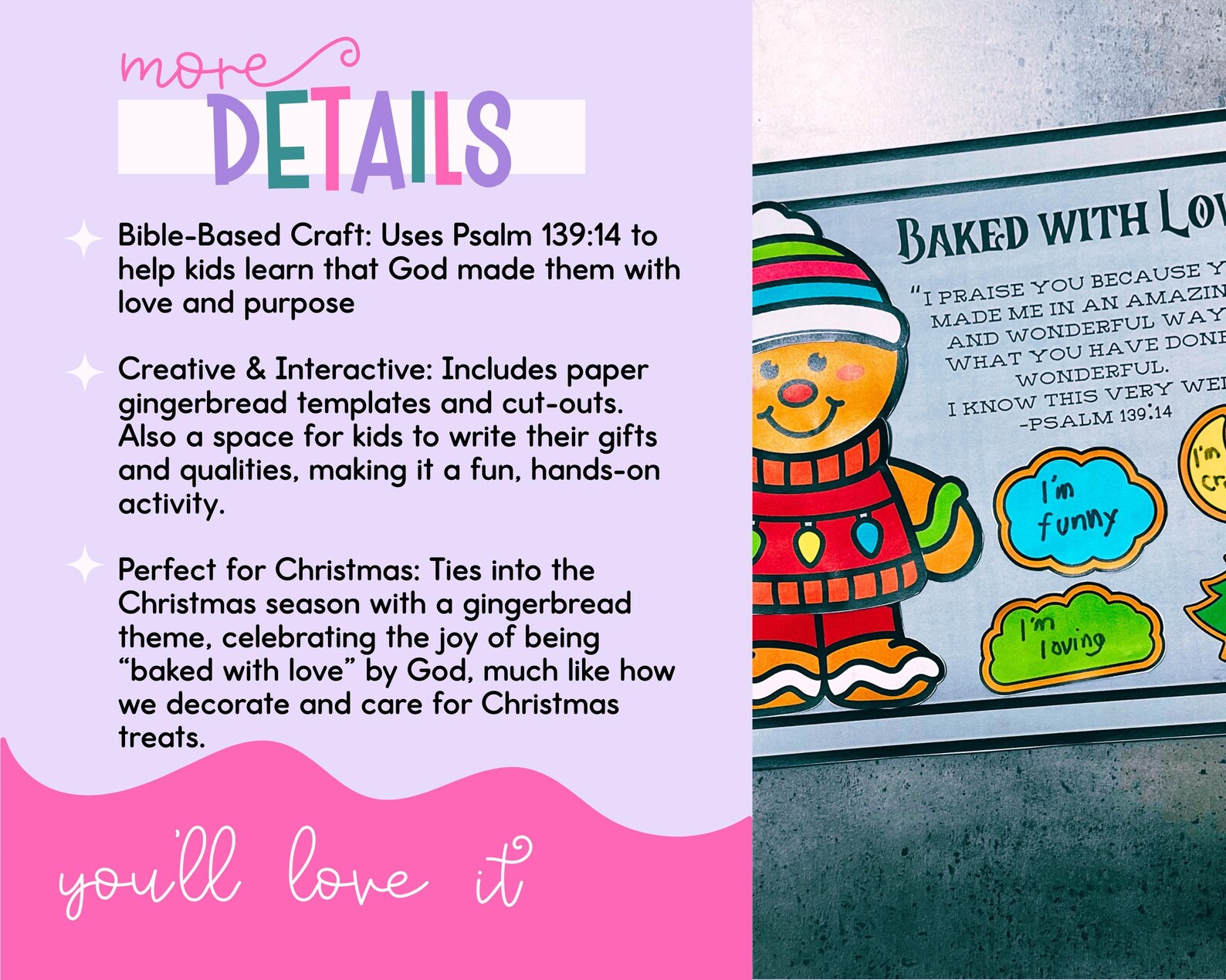 Christmas Bible Lesson Craft, Build a Gingerbread Man Craft, Baked With ...