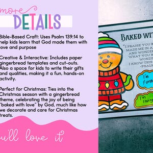 Christmas Bible Lesson Craft, Build a Gingerbread Man Craft, Baked With ...