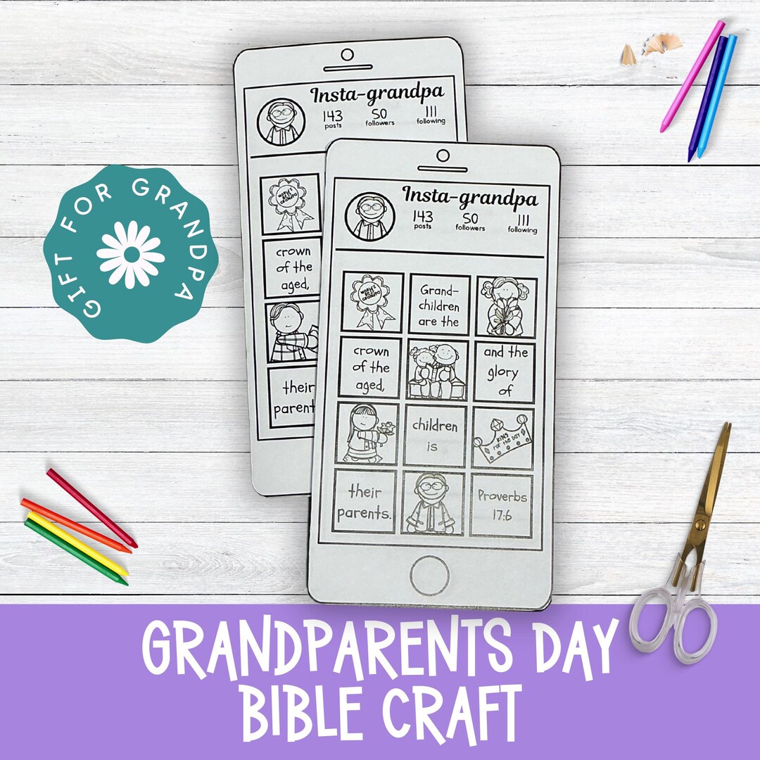 Grandpa Grandparents Day Bible Craft for Kids | Social Media Inspired ...