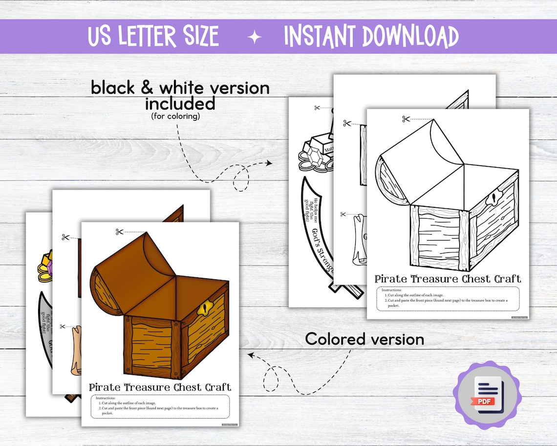 Pirate-themed Bible Lesson Craft for Summer, Build a Treasure Chest ...