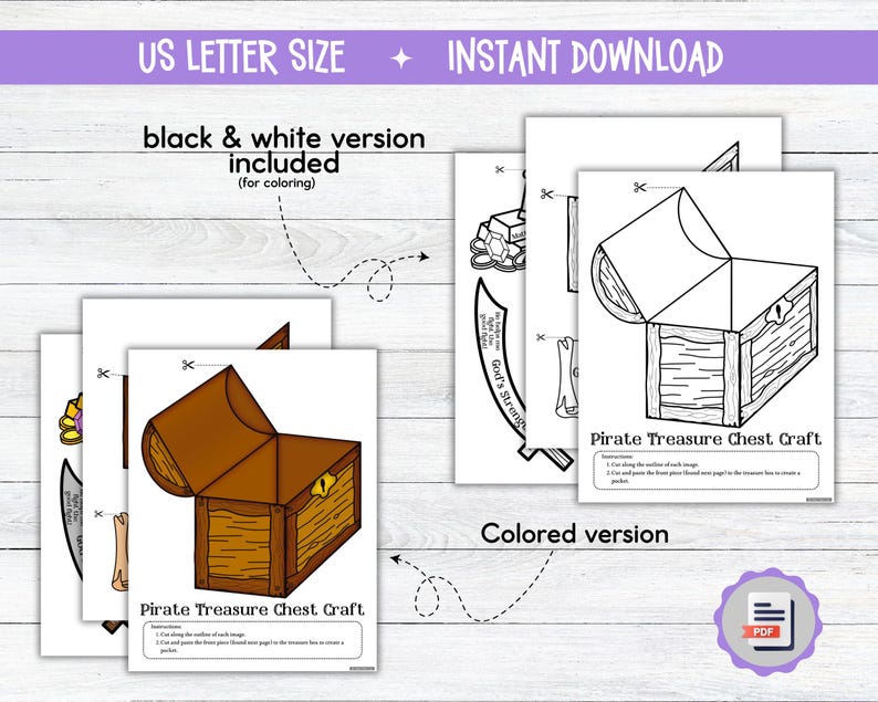 Pirate-themed Bible Lesson Craft for Summer, Build a Treasure Chest ...