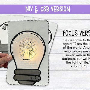Bible Lesson Craft for Halloween, Shine-a-light Like Jesus Craft ...