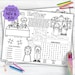 Queen Esther Activity Placemat, Bible Story Coloring Placemat as Kids ...