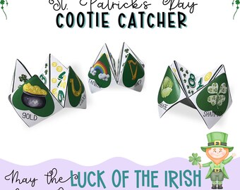 St. Patrick's Day Printable Fortune Teller - Etsy