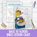 Back to School Bible Lesson Craft, Backpack of Blessings Craft Activity ...