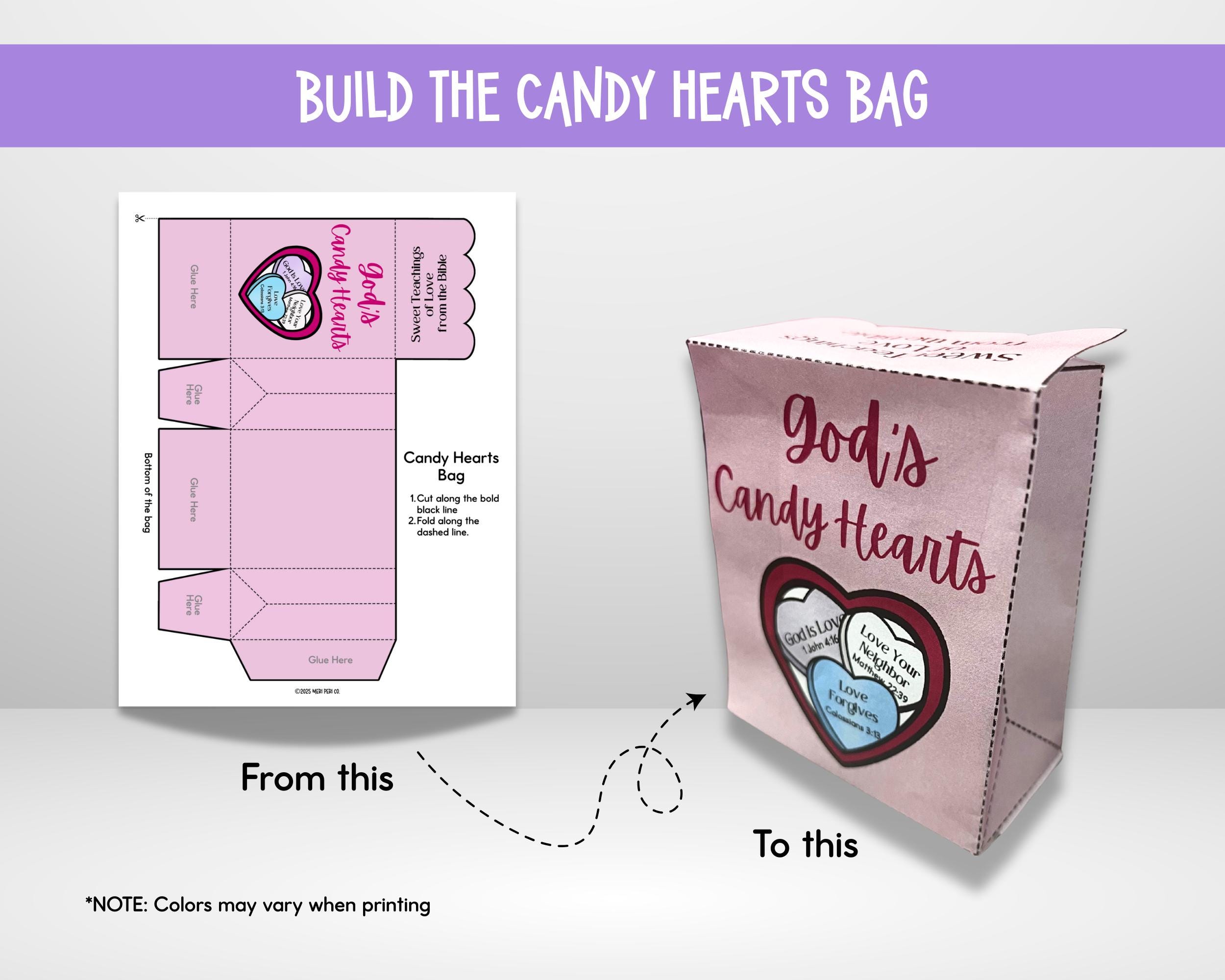Valentine's Day Bible Lesson Craft, God's Candy Hearts Craft, Bible ...