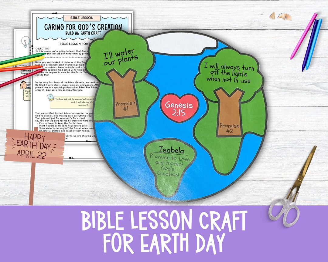 Earth Day Bible Lesson Craft, Build an Earth Craft Activity for ...