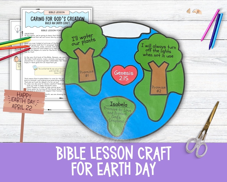Earth Day Bible Lesson Craft, Build an Earth Craft Activity for ...
