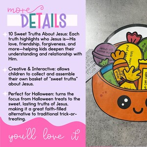 Bible Lesson Craft for Halloween, 10 Truths of Jesus as Halloween Sweet ...