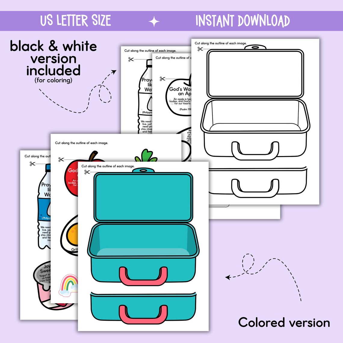 Back to School Bible Lesson Craft, God's Hearty Snacks Craft Activity ...