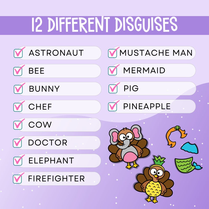 Disguise-a-turkey Activity Kit for Kids, Thanksgiving Craft and ...