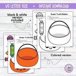 Bible Lesson Craft for Halloween, 10 Truths of Jesus as Halloween Sweet ...