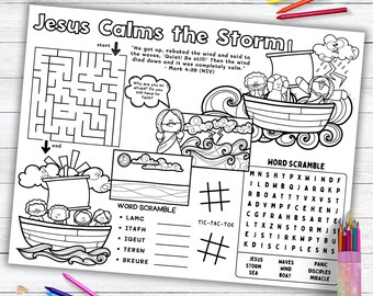 The Good Samaritan Activity Placemat, Jesus' Parable, Bible Story ...