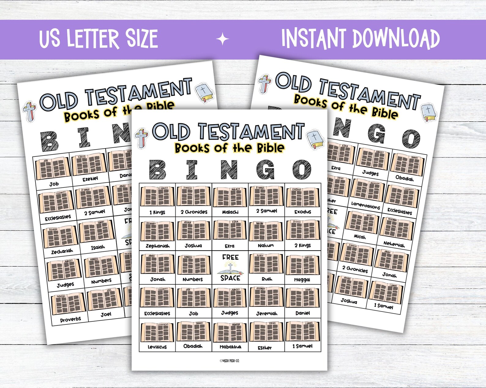 Old Testament Books of the Bible Bingo | Christian Games for Sunday ...