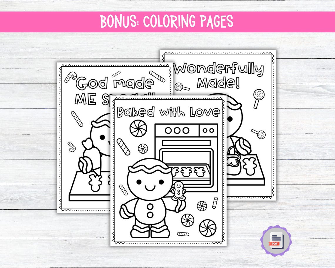 Christmas Bible Lesson Craft, Build a Gingerbread Man Craft, Baked With ...