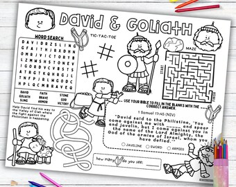 The Creation Story Activity Placemat, Bible Story Coloring Placemat as ...