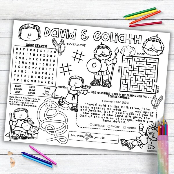 David and Goliath - Etsy