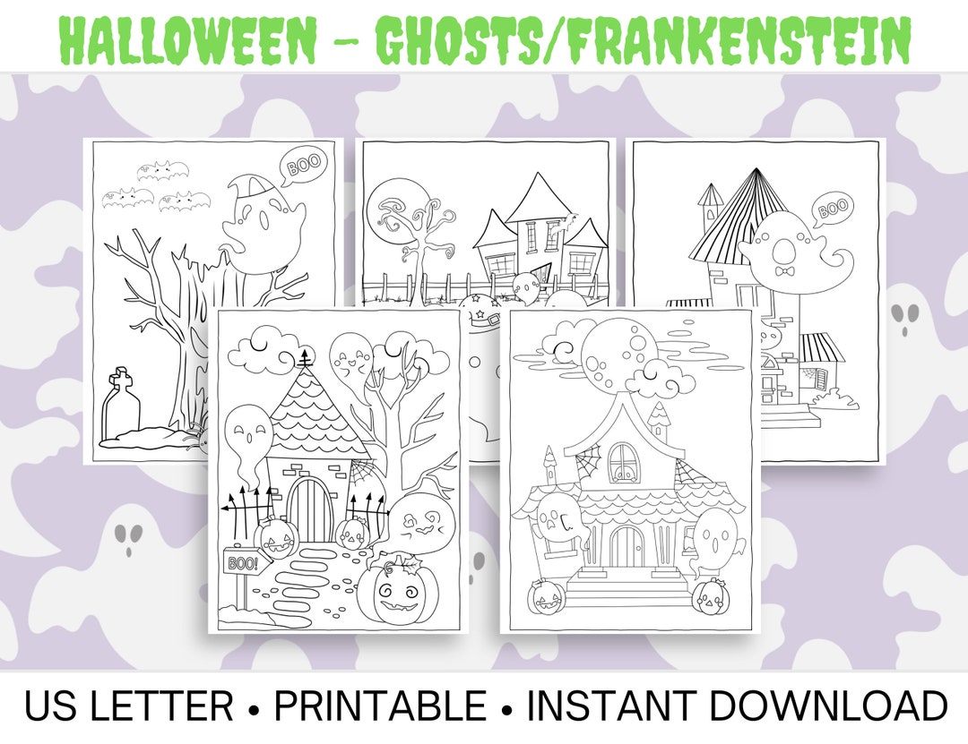 Ghost/frankenstein Coloring Pages 14 Printable Halloween Ghost ...