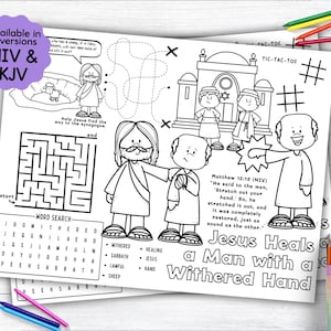 Jesus Heals a Withered Hand - Etsy