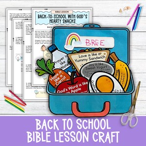 Back to School Bible Lesson Craft, God's Hearty Snacks Craft Activity ...