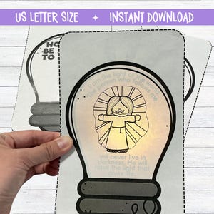 Bible Lesson Craft for Halloween, Shine-a-light Like Jesus Craft ...