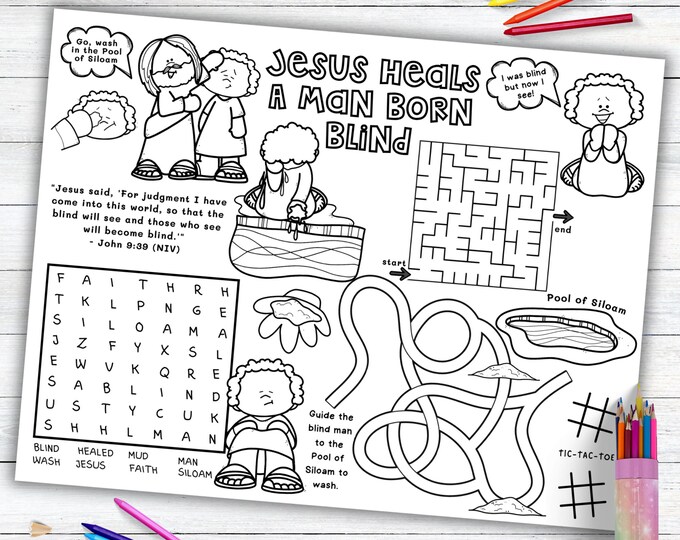 8x11 or 11x15 Paper Print and Now I See Christ Healing Blind Man LDS ...