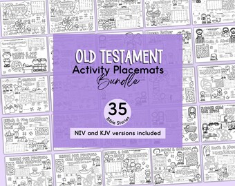 The Parables Bundle Activity Placemat, Parables of Jesus Coloring ...