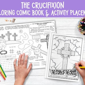 The Crucifixion Coloring Comic Book, A Easter/holy Week Kids Bible ...