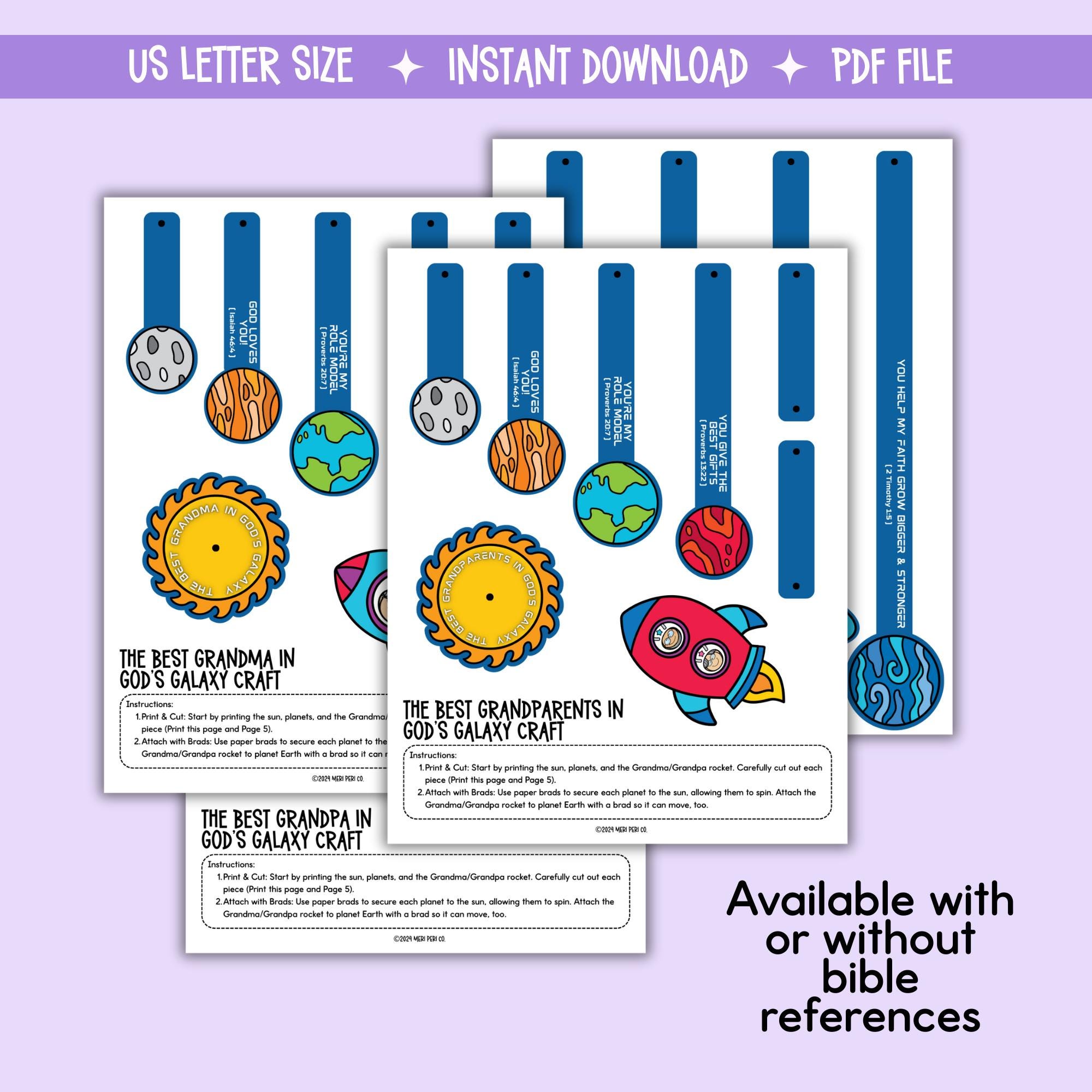 Bible-based Grandparents Day Craft Activity, Best Grandma/grandpa in ...