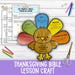 Thanksgiving Build a Turkey Bible Lesson Craft, Psalm 100 Bible Verse ...