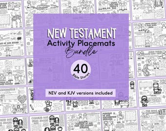 The Parables Bundle Activity Placemat, Parables of Jesus Coloring ...