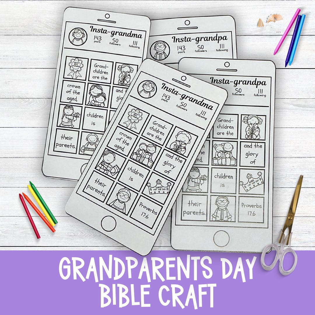 Grandparents Day Bible Craft for Kids | Social Media Inspired DIY Phone ...