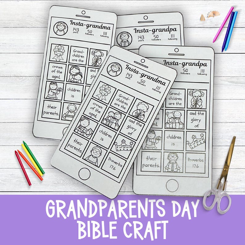 Grandparents Day Bible Craft for Kids | Social Media Inspired DIY Phone ...