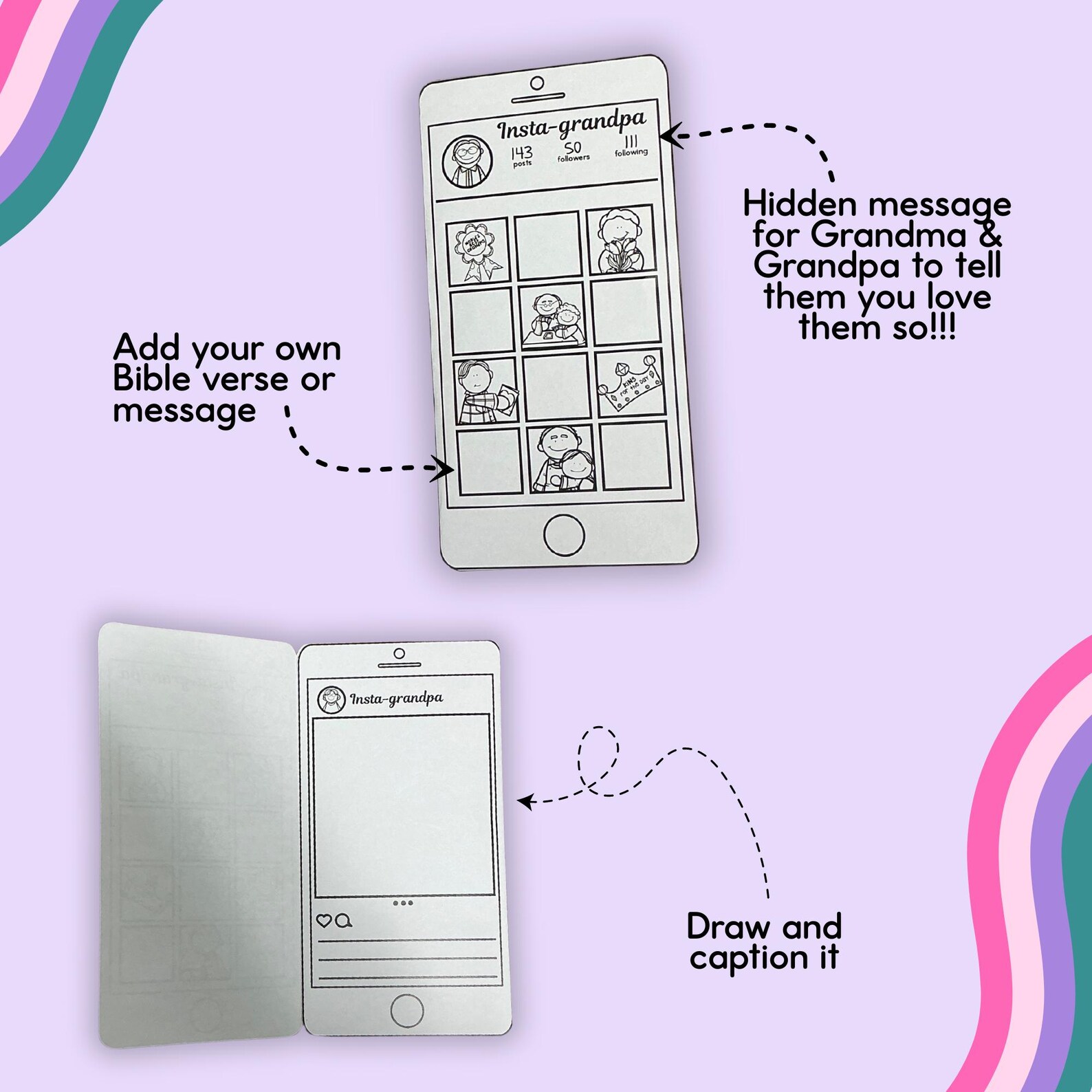 Grandparents Day Bible Craft for Kids | Social Media Inspired DIY Phone ...