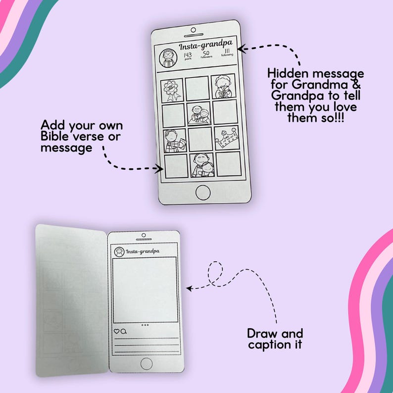 Grandparents Day Bible Craft for Kids | Social Media Inspired DIY Phone ...