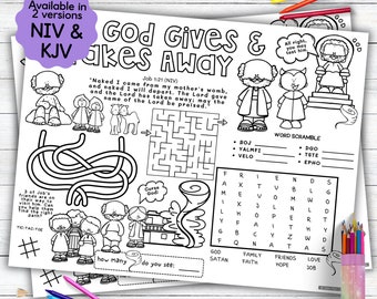 Joshua and the Battle of Jericho Activity Placemat, Bible Story ...