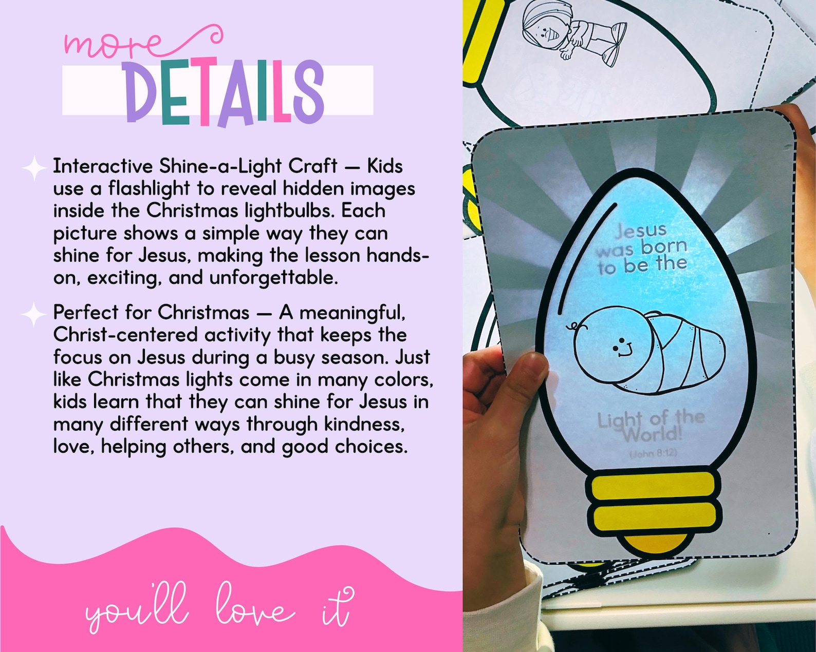 Christmas Shine-a-light Bible Lesson & Flashlight Craft for Kids ...
