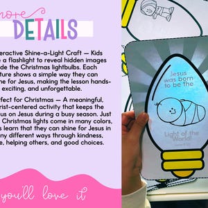 Christmas Shine-a-light Bible Lesson & Flashlight Craft for Kids ...