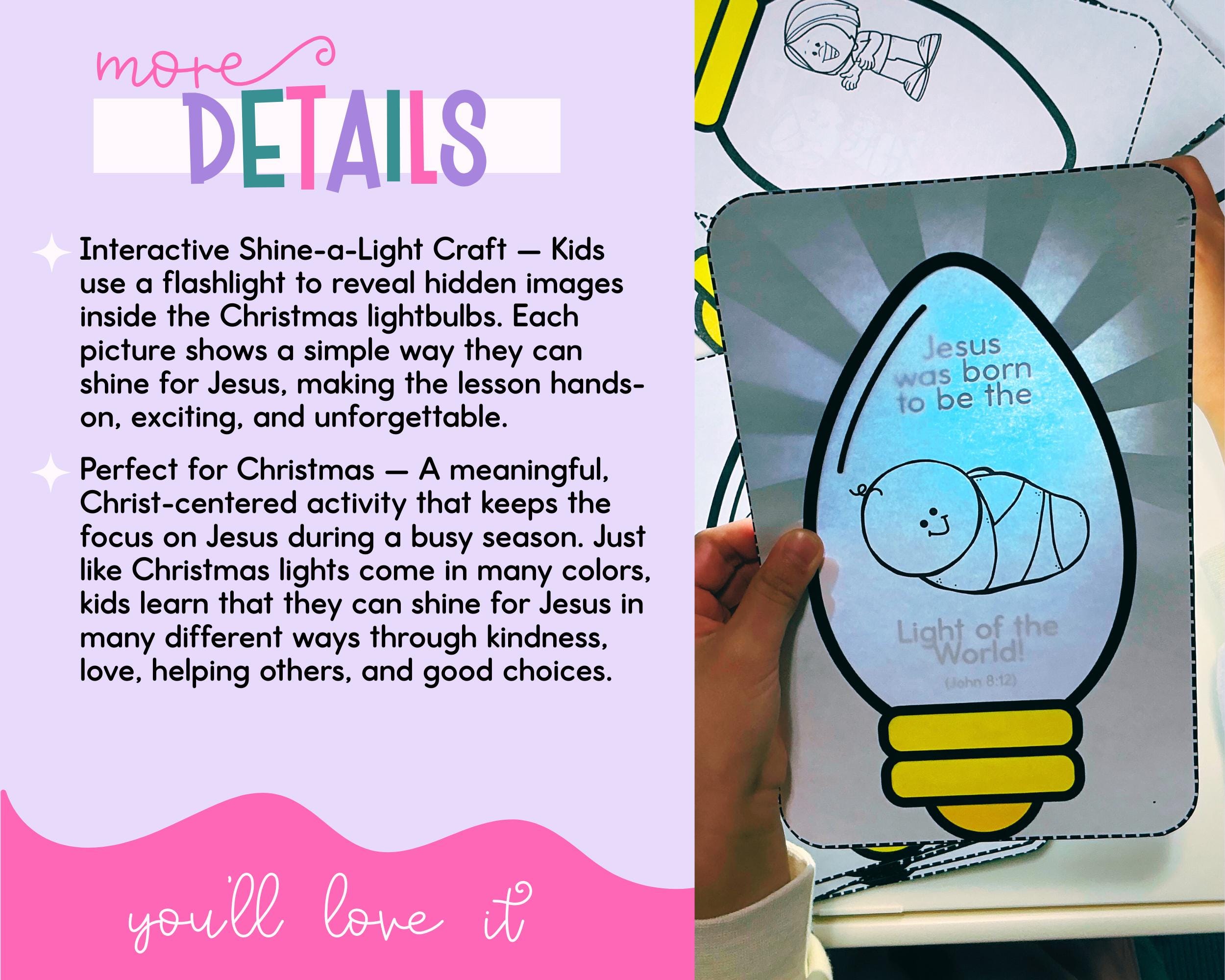 Christmas Shine-a-light Bible Lesson & Flashlight Craft for Kids ...