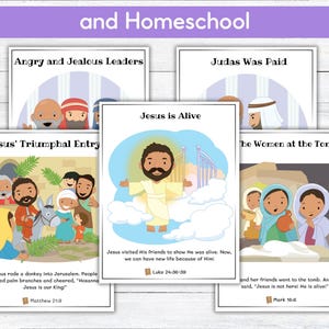 Easter Story Posters for Kids | Holy Week Bible Story Printables ...