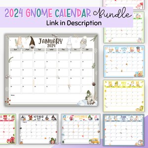 September 2024 School Gnome Calendar, EDITABLE/FILLABLE Back-to-school ...