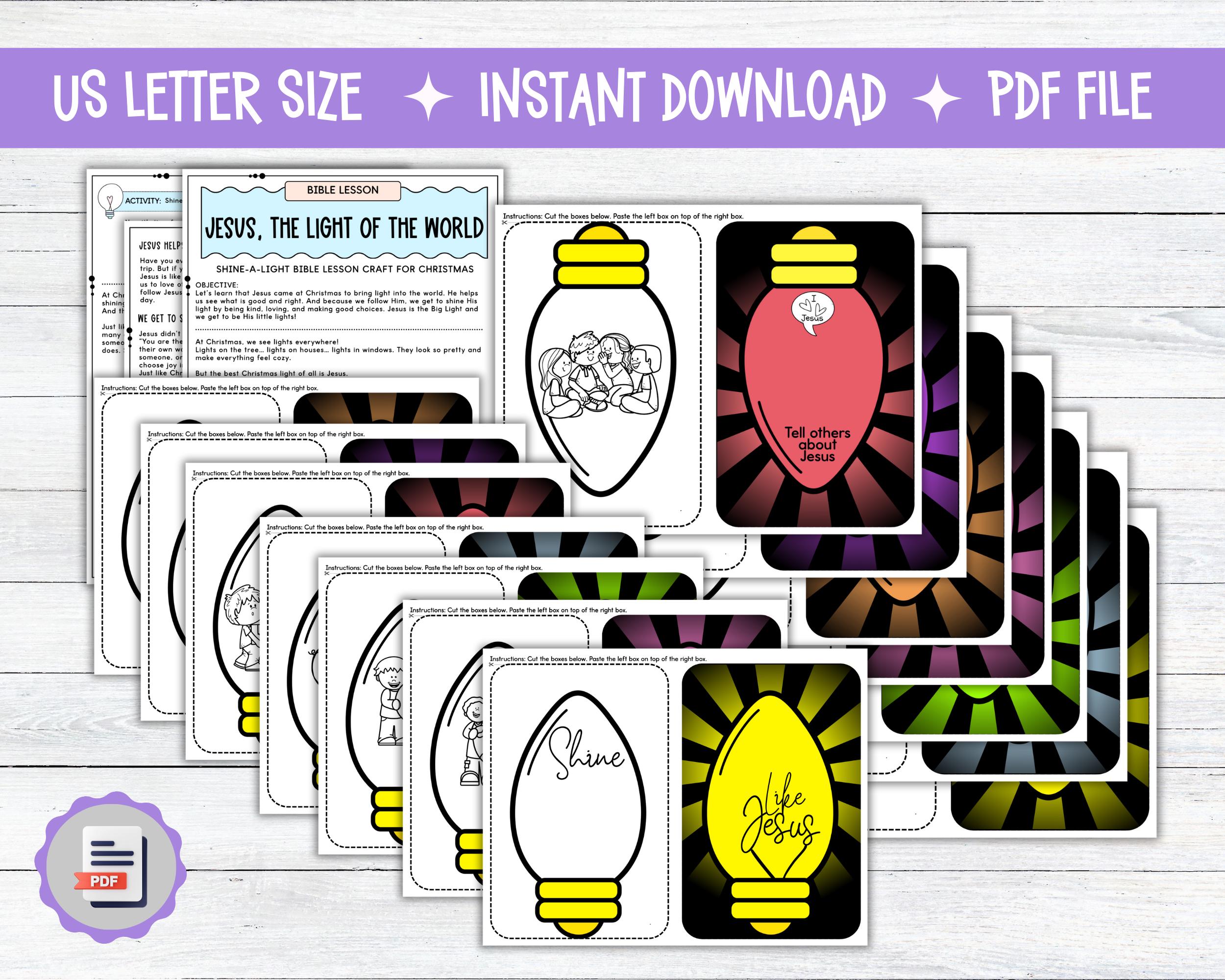 Christmas Shine-a-light Bible Lesson & Flashlight Craft for Kids ...